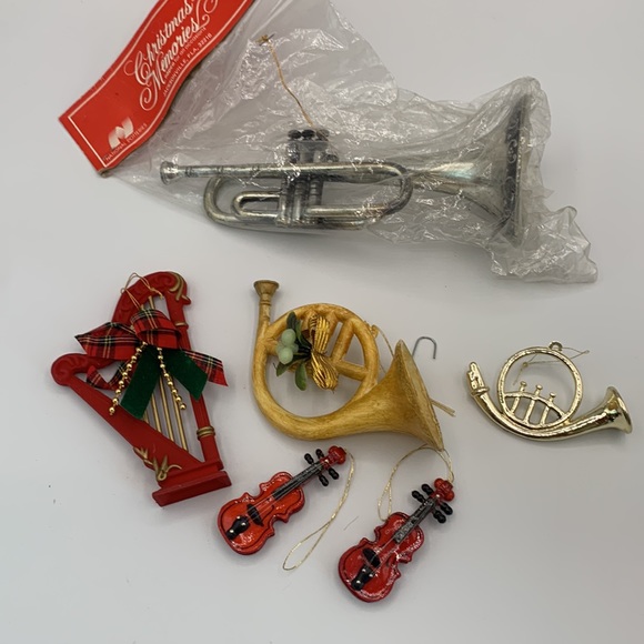 Vintage | Holiday | Vintage Musical Instrument Christmas Tree Ornaments ...